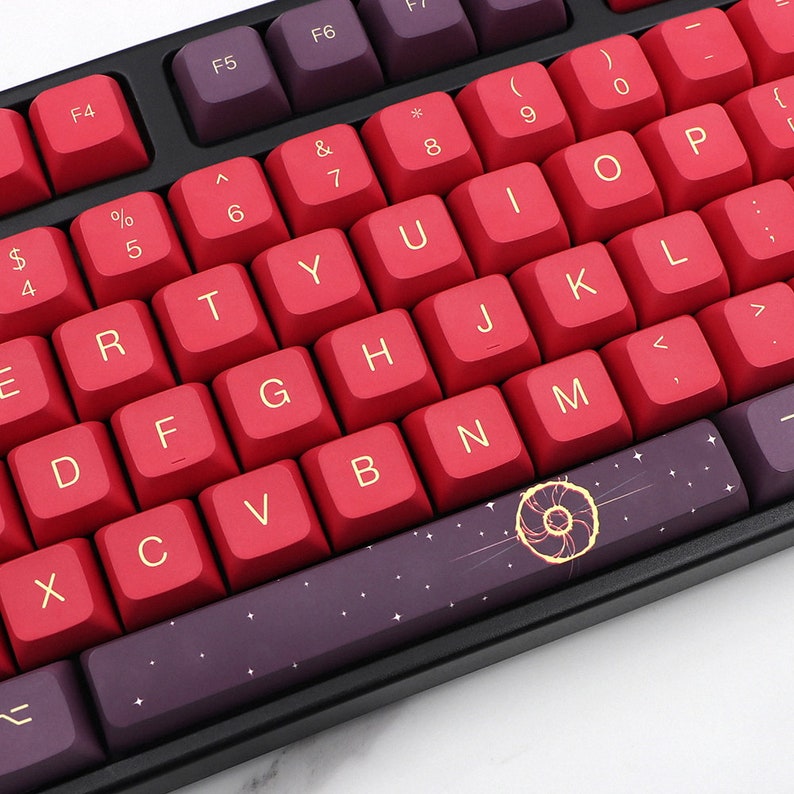 XDA Keycap Set Red Purple Color PBT Keycap Sets for Mechanical - Etsy