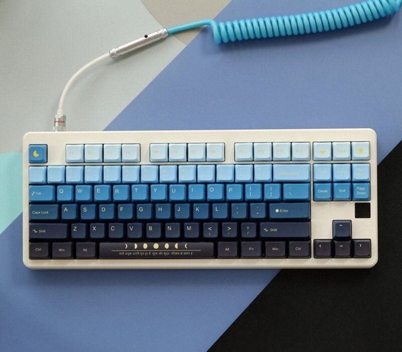 123 Keys PBT Keycap Set XDA /cherry Profile Keycaps Blue White - Etsy ...