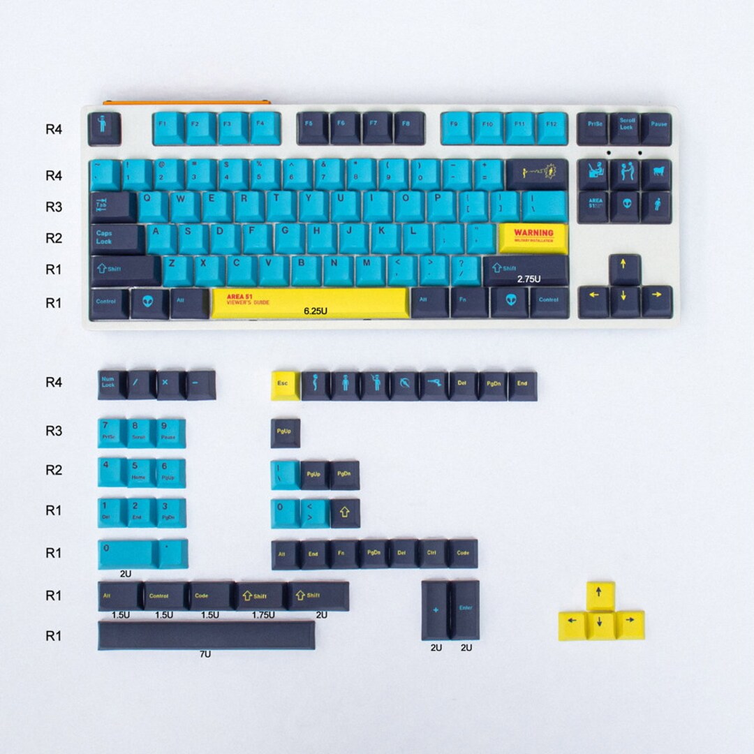 137 Keys GMK Alien Keycaps Set Dye-sublimated Cherry Profile PBT ...