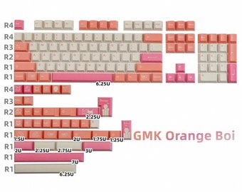GMK Orange Boi Clone Keycap Set PBT Dye Sub Cherry Profile - Etsy