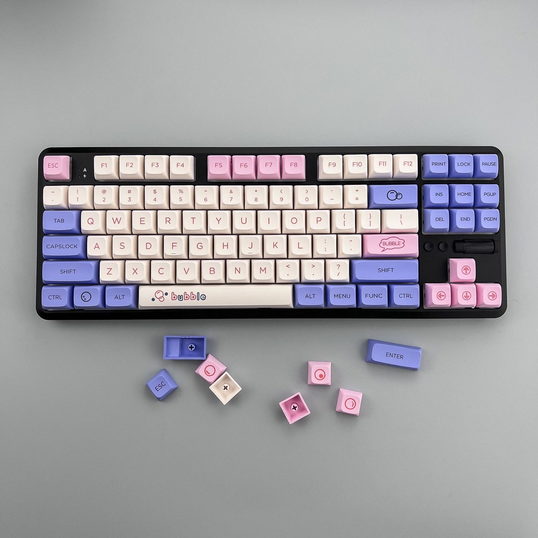 127 Keys Cute Bubble Keycap Set XDA Profile Keycaps Personalized Keycap ...
