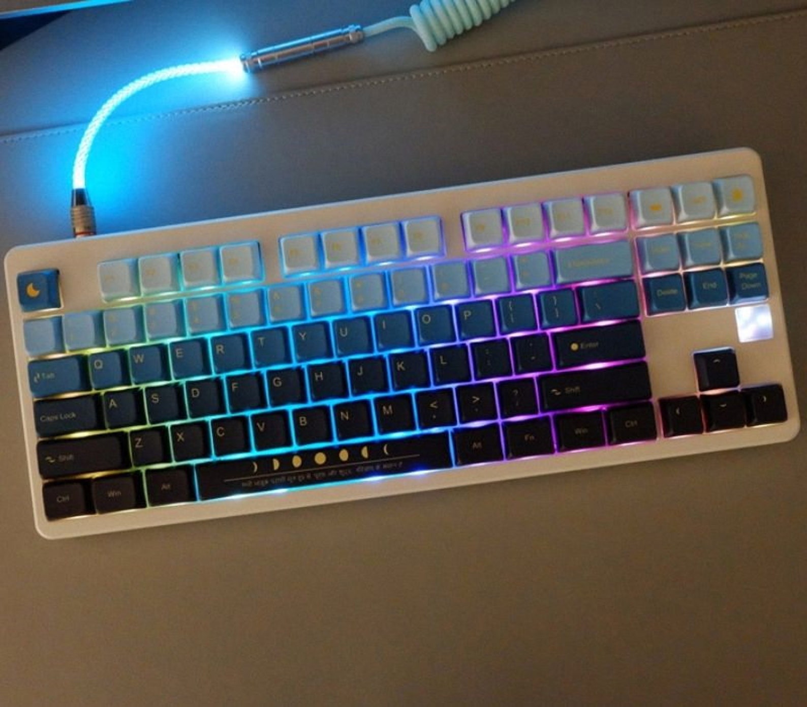 123 Keys PBT Keycap Set XDA /cherry Profile Keycaps Blue White - Etsy ...