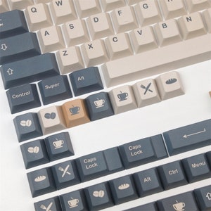 PBT Keycap Set Dye-sub Cherry Profile GMK Café Keycaps for Cherry MX ...