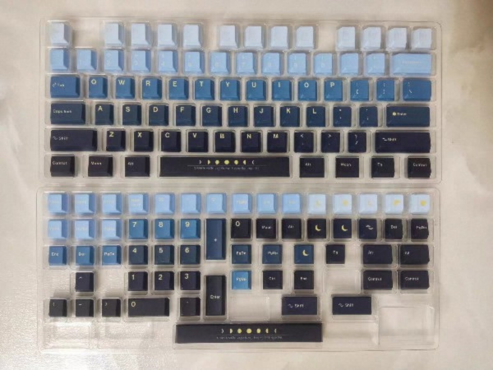 123 Keys PBT Keycap Set XDA /cherry Profile Keycaps Blue White - Etsy ...