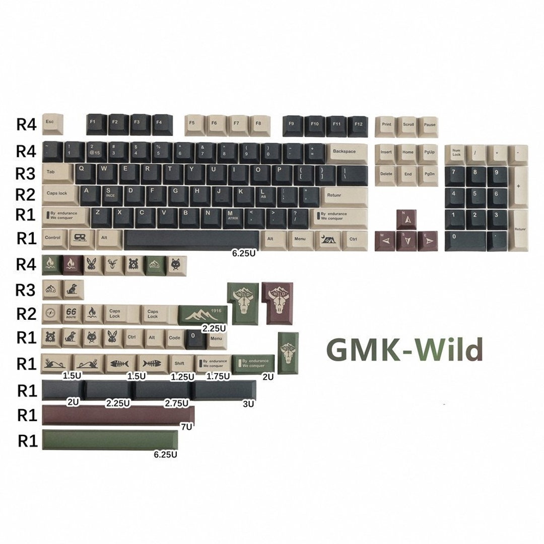 140 Keys GMK Wild Keycap Set for MX Switch Mechanicak Keyboard Cherry ...