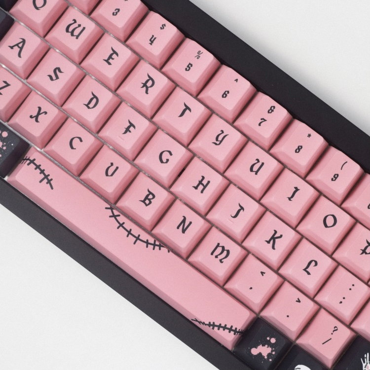 Black Pink Keycap Sets Cherry Profile Keycap for Mechanical - Etsy