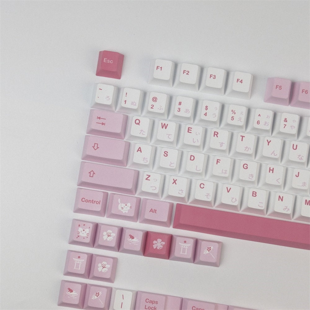 PBT Keycap Set Dye-sub Cherry Profile GMK Hazakura Keycaps for - Etsy ...