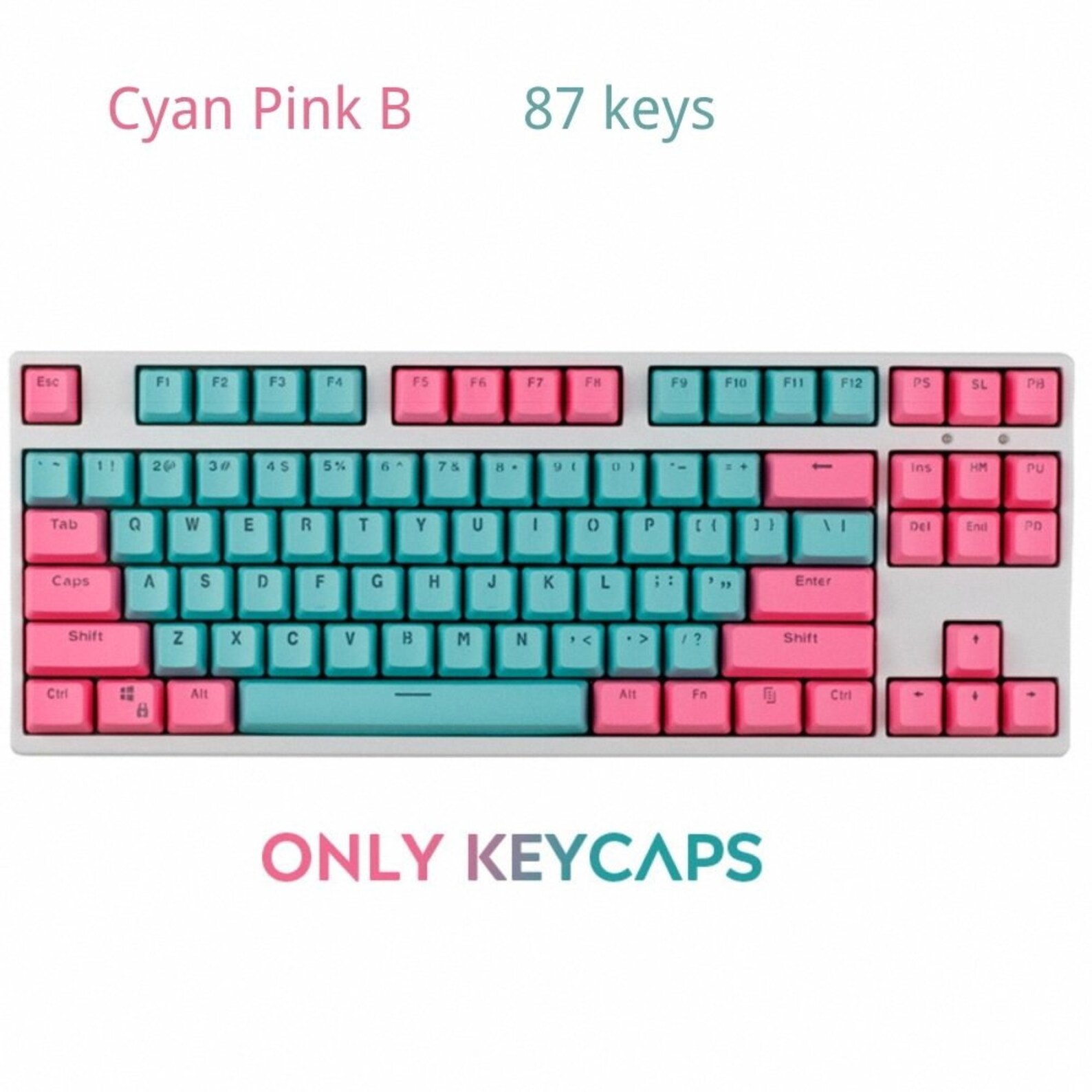 104/87/61 Keys PBT Keycaps Miami Double Color Backlight Keycap | Etsy