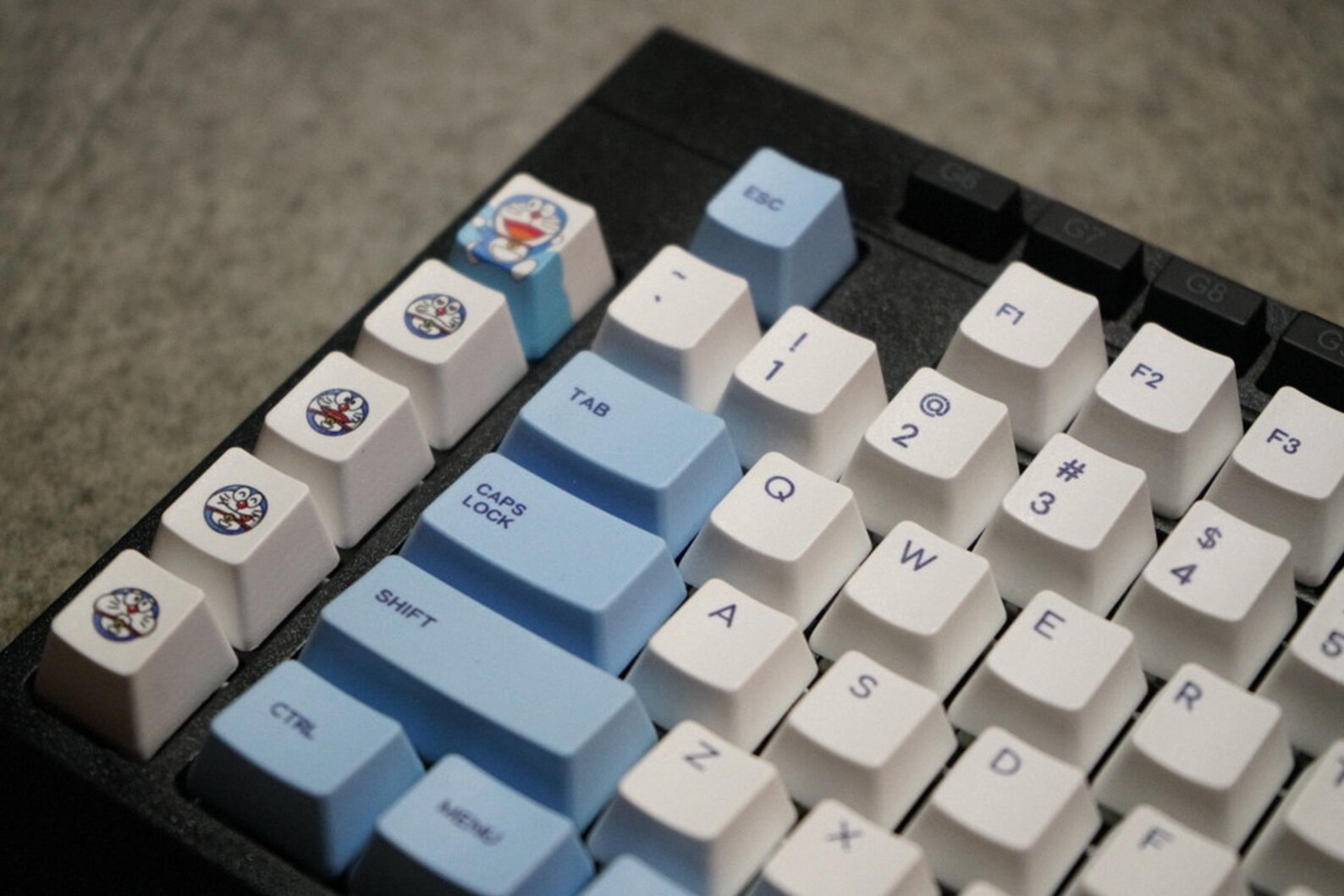 Doraemon PBT Keycap Set OEM Keycaps 108 Keys Blue Keycaps | Etsy