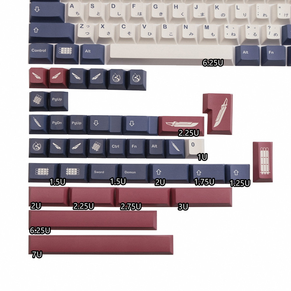 GMK Demon Sword Keycap Set Dye-sub Cherry Profile PBT Keycaps - Etsy Canada