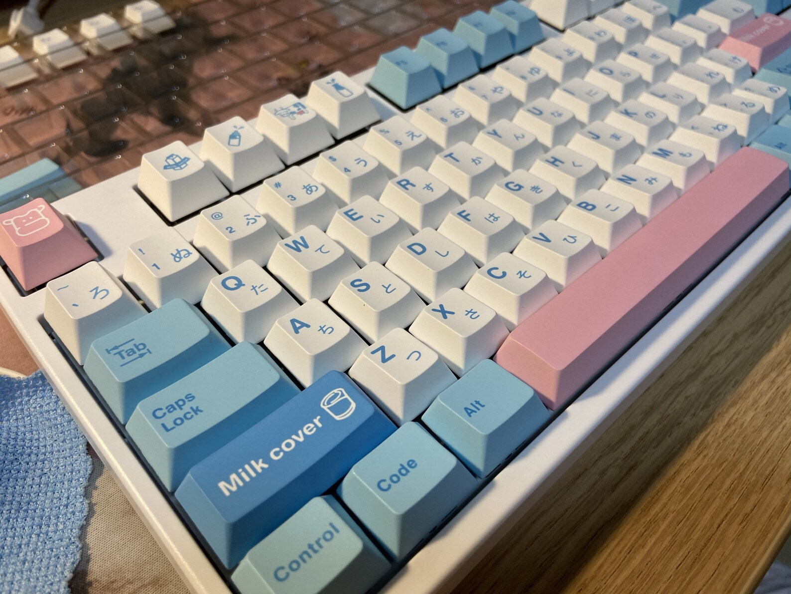 Cute Milk Cover 140 Keys Keycap Sets Cherry Profile Keycaps | Etsy