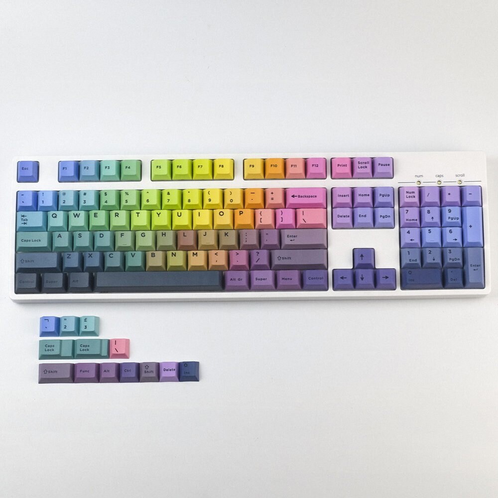 Aurora Keycap Sets Cherry Profile Rainbow Keycap for - Etsy