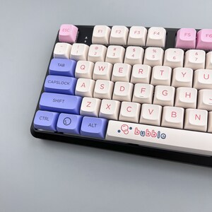 127 Keys Cute Bubble Keycap Set XDA Profile Keycaps Personalized Keycap ...