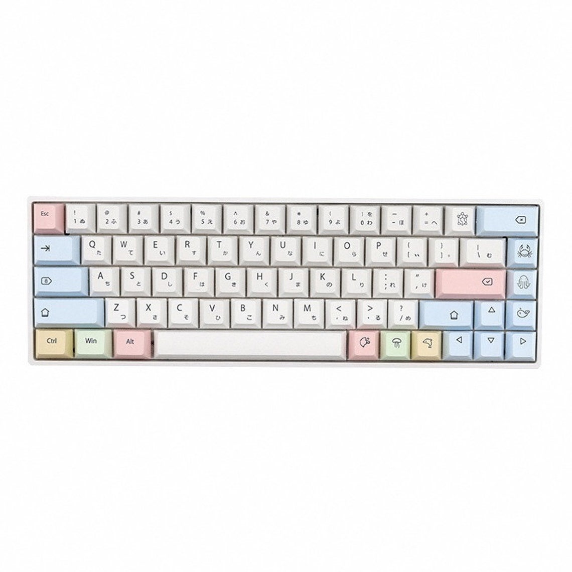 136 Keys Chalk Keycap Set PBT Sublimation Keycaps Cute - Etsy
