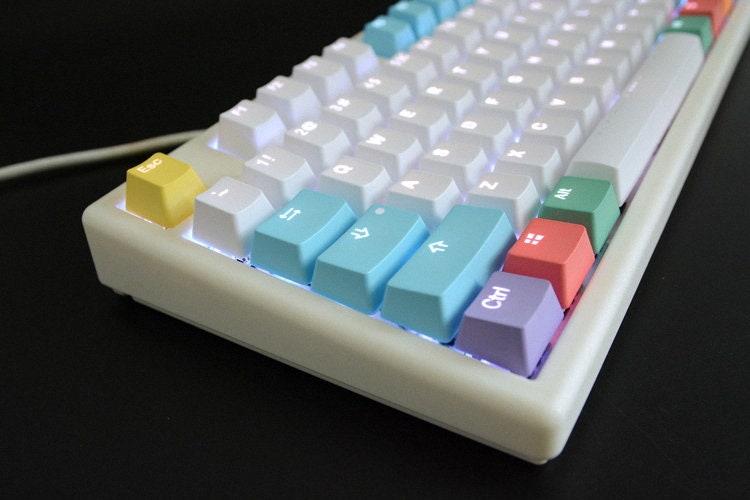 87/108 Keys OEM Keycap Set Canvas Macaron Color PBT Keycaps | Etsy