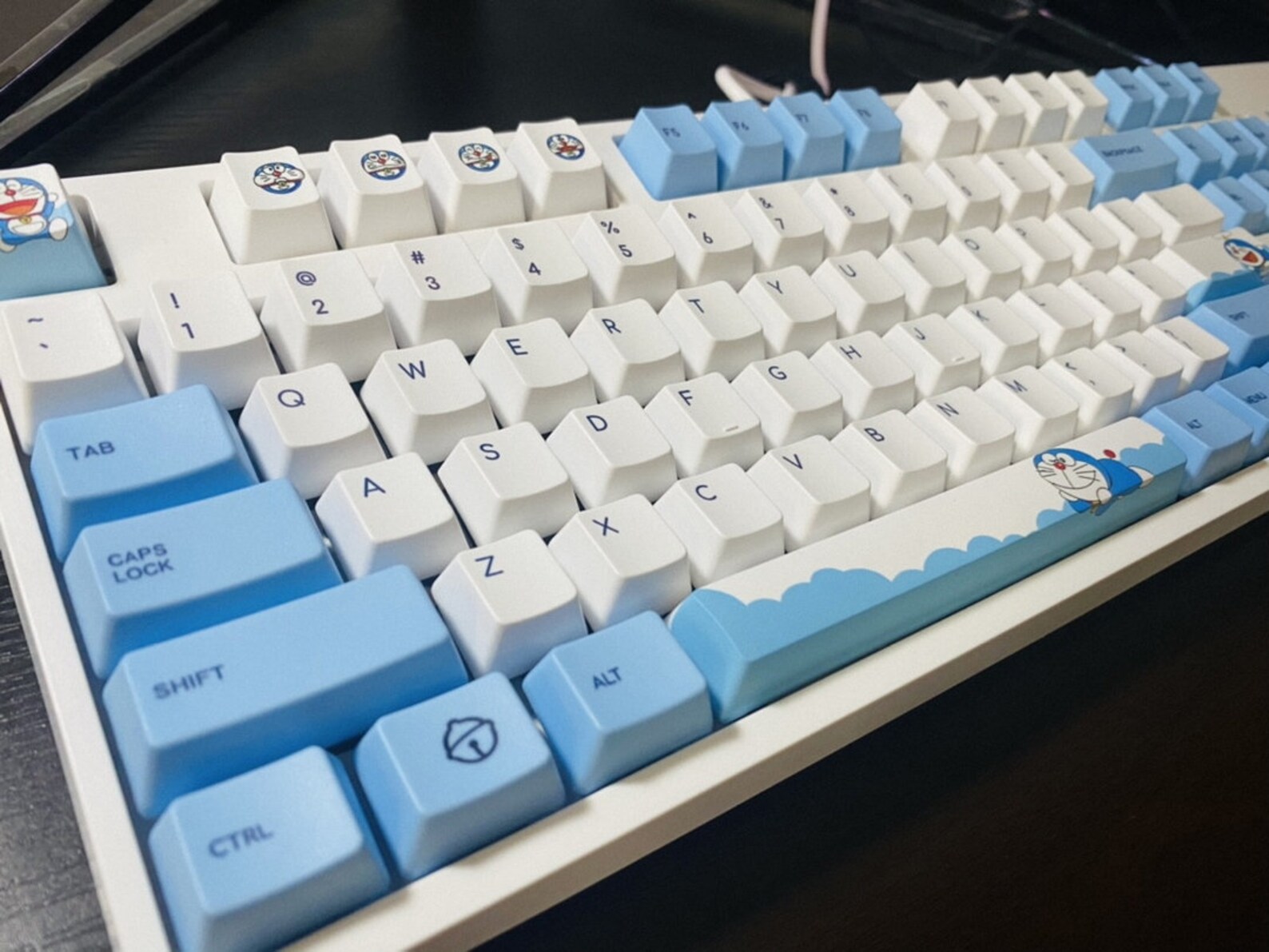 Doraemon PBT Keycap Set OEM Keycaps 108 Keys Blue Keycaps | Etsy