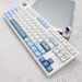 136 Keys PBT Keycap Set Code Theme Blue White Keycaps Cherry - Etsy