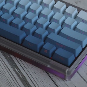 Gradient Blue Keycap Set PBT OEM Keycap for Mechanical Gaming Keyboard ...