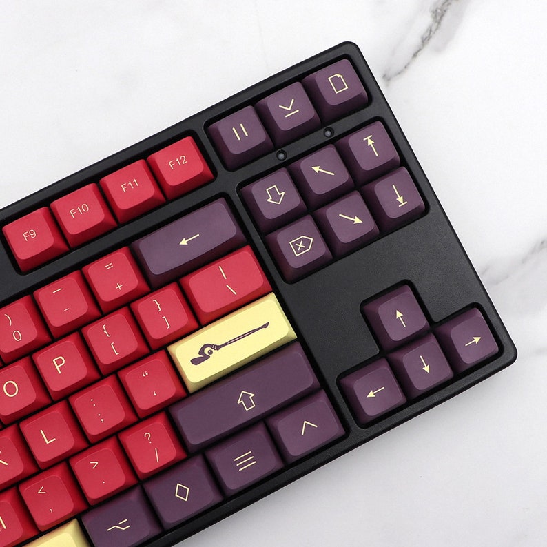 XDA Keycap Set Red Purple Color PBT Keycap Sets for Mechanical - Etsy