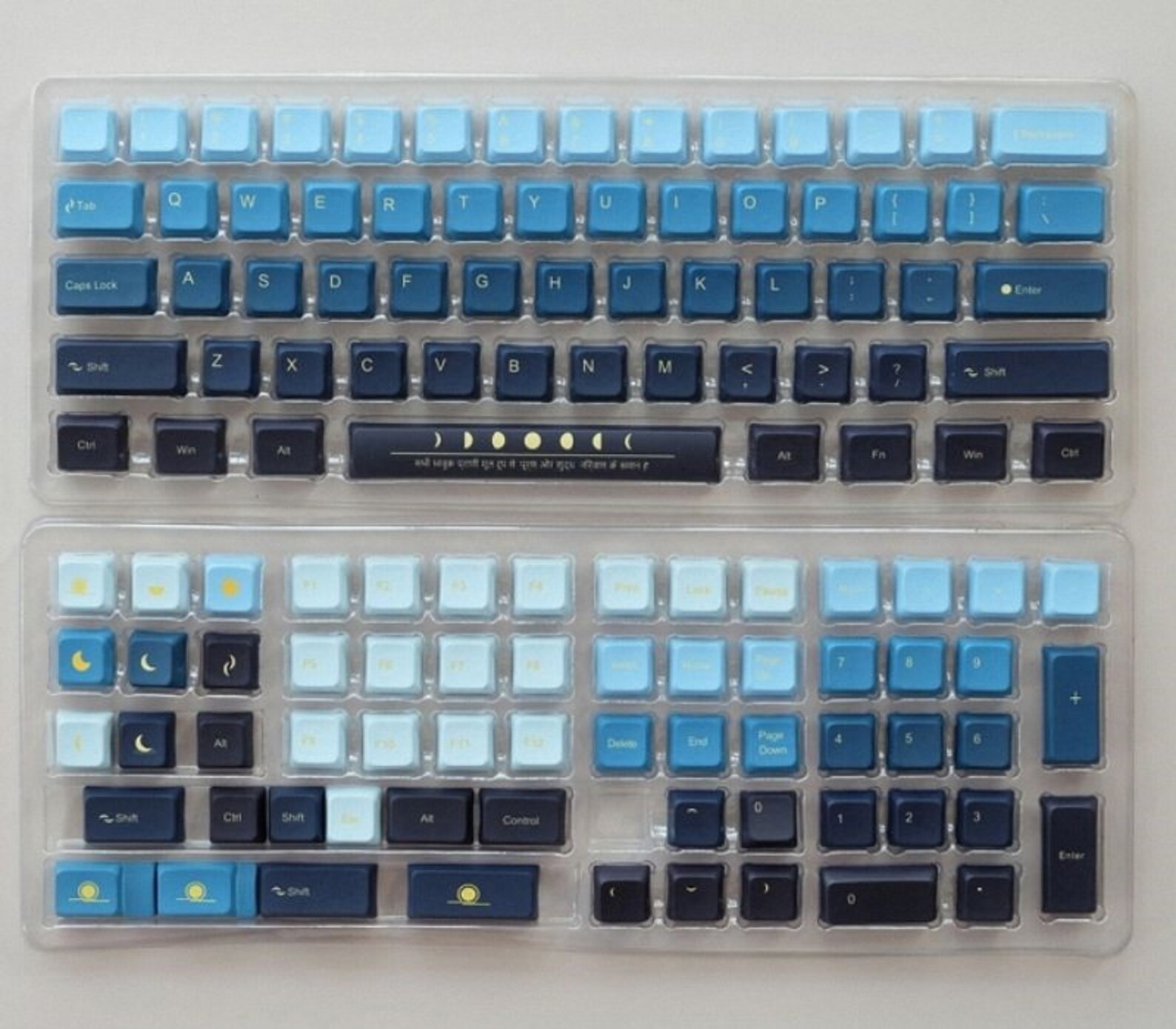 123 Keys PBT Keycap Set XDA /cherry Profile Keycaps Blue White - Etsy ...