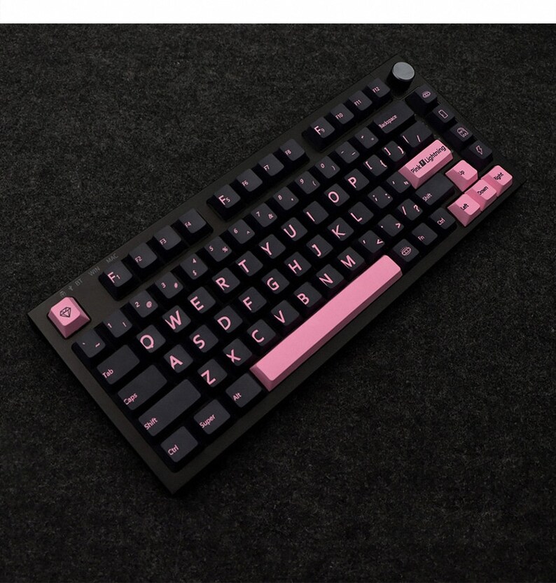Black Pink PBT Keycap Set Cherry Keycaps Keyboard Decoration - Etsy