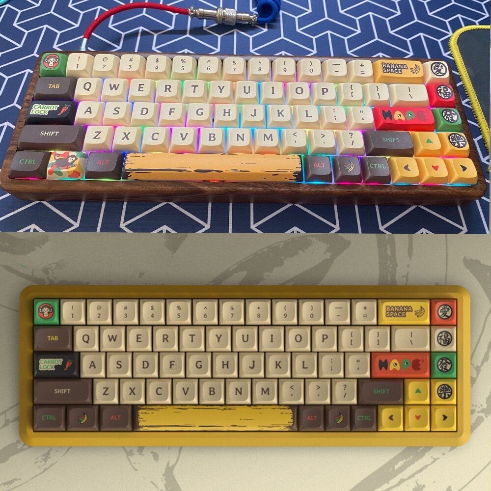 171 Keys Happy Monkey PBT Keycap Set Dye-sub KDA Profile - Etsy