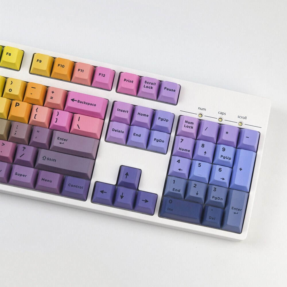 Aurora Keycap Sets Cherry Profile Rainbow Keycap for - Etsy