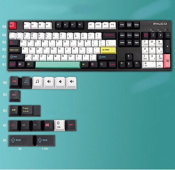 121 Keys Gmk Future Funk Keycap Set Cherry Profile Dye-sub - Etsy Canada