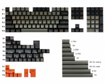 Grey Orange Keycaps - Etsy