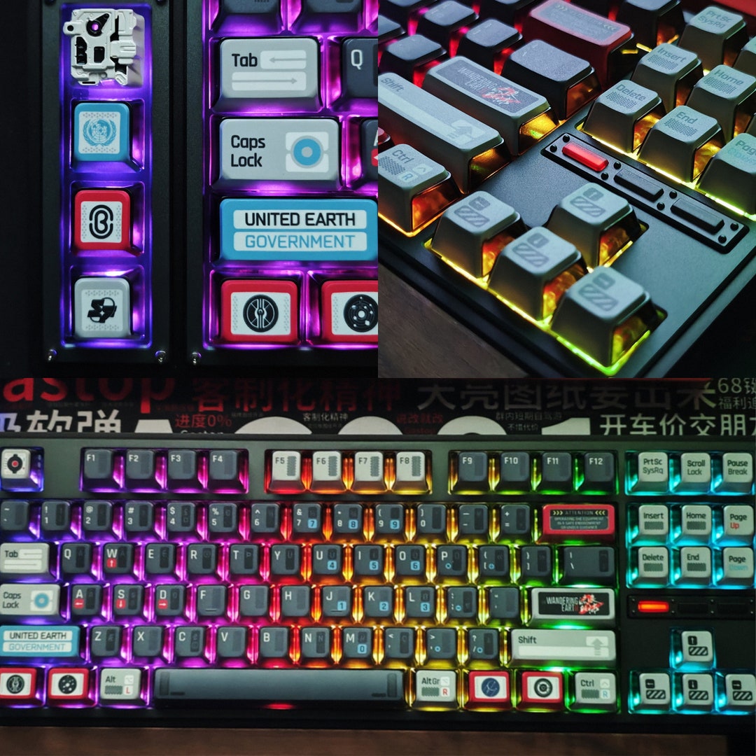 154 Keys Wandering Earth Keycap Set PC Keycaps OEM Profile PBT Keycap ...