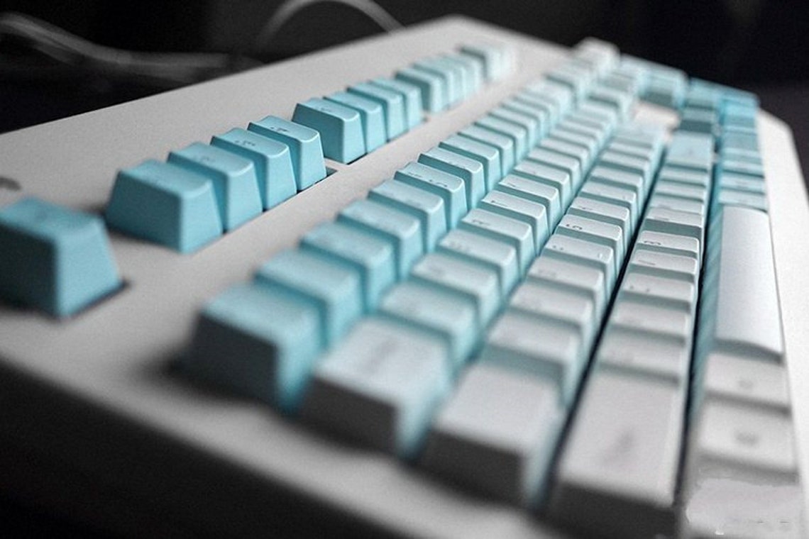 Ice Blue Personality Mechanical Keyboard Keycaps Water - Etsy