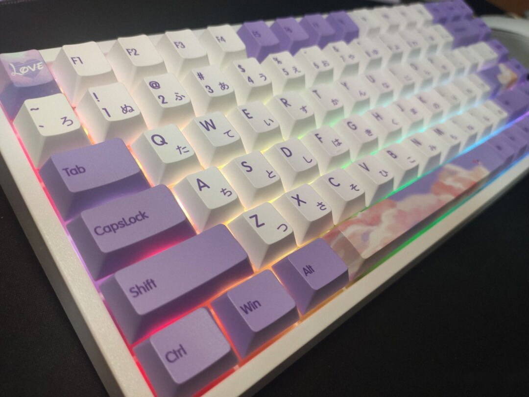 139 Keys Aesthetic Purple Keycap Sets for Mechanical Keyboard Cherry ...