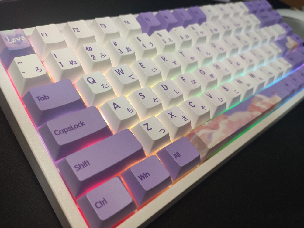 139 Keys Aesthetic Purple Keycap Sets for Mechanical Keyboard - Etsy