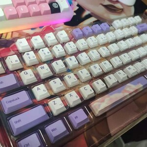 139 Keys Aesthetic Purple Keycap Sets for Mechanical Keyboard Cherry ...