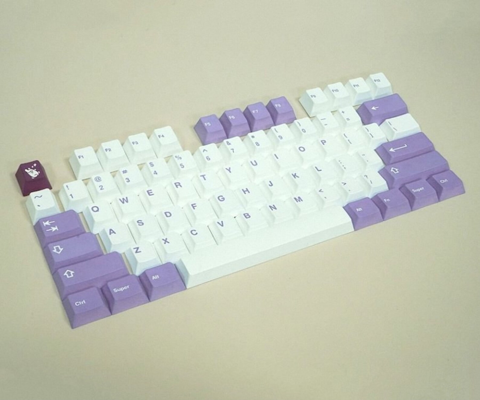 Cute Bunny Keycap Set Cherry Profile Purple White PBT Keycaps - Etsy
