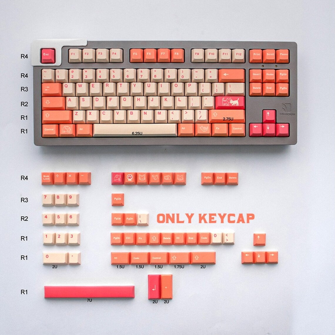 GMK Orange Boi 137 Keys Keycap Sets Cherry Profile Dye-sub - Etsy
