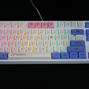 127 Keys Cute Bubble Keycap Set XDA Profile Keycaps Personalized Keycap ...