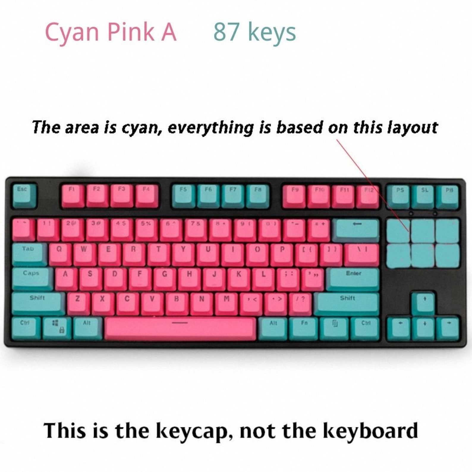 104/87/61 Keys PBT Keycaps Miami Double Color Backlight Keycap | Etsy