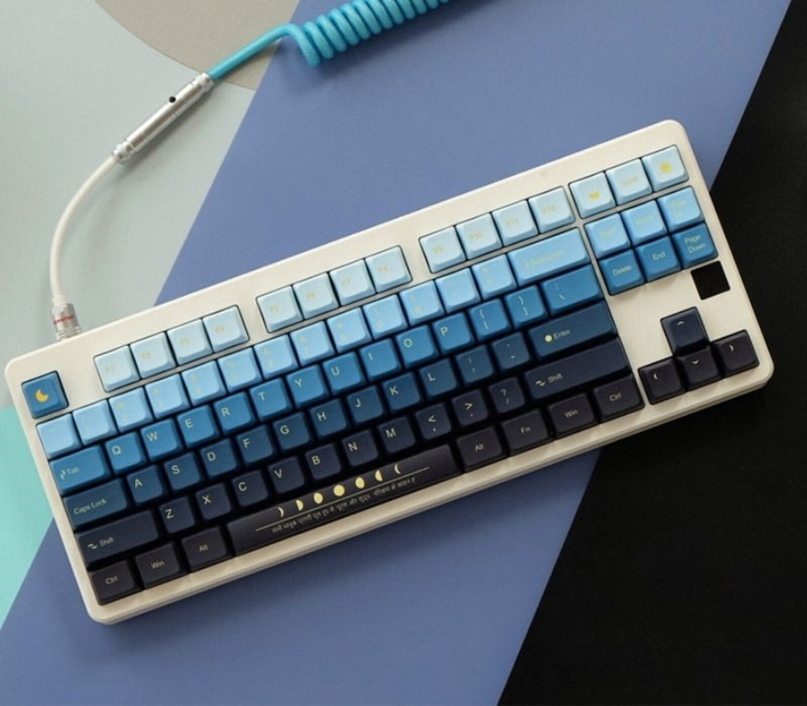 123 Keys PBT Keycap Set XDA /cherry Profile Keycaps Blue White - Etsy ...