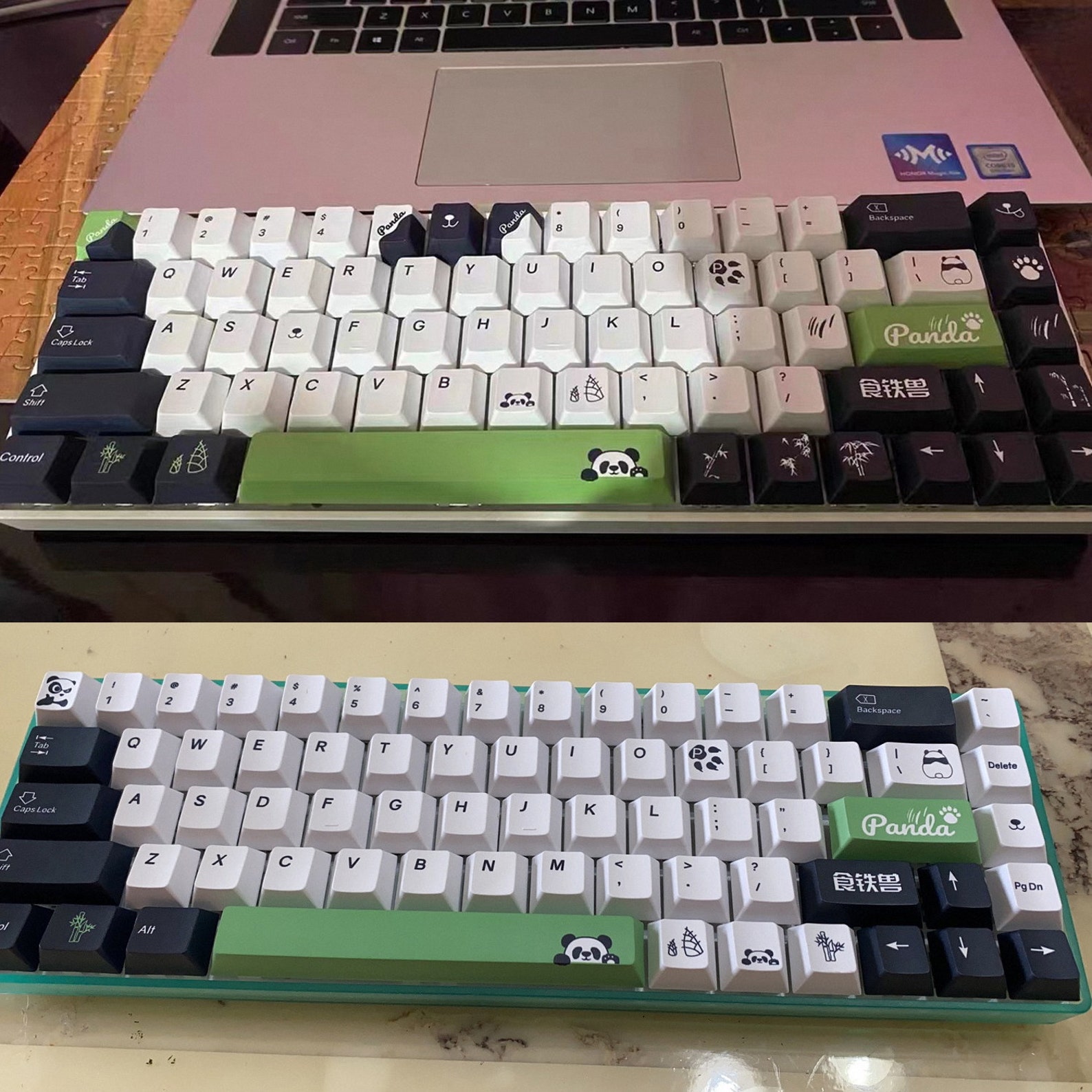 Cute Panda Keycap Set Cherry Profile PBT Personalized Keycaps - Etsy