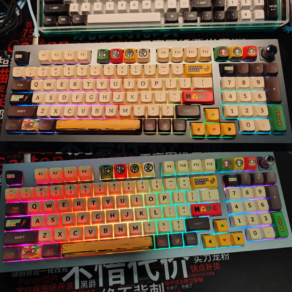 171 Keys Happy Monkey PBT Keycap Set Dye-sub KDA Profile - Etsy