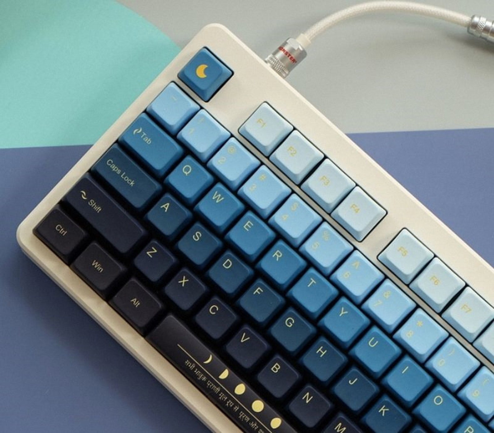 123 Keys PBT Keycap Set XDA /cherry Profile Keycaps Blue White - Etsy ...