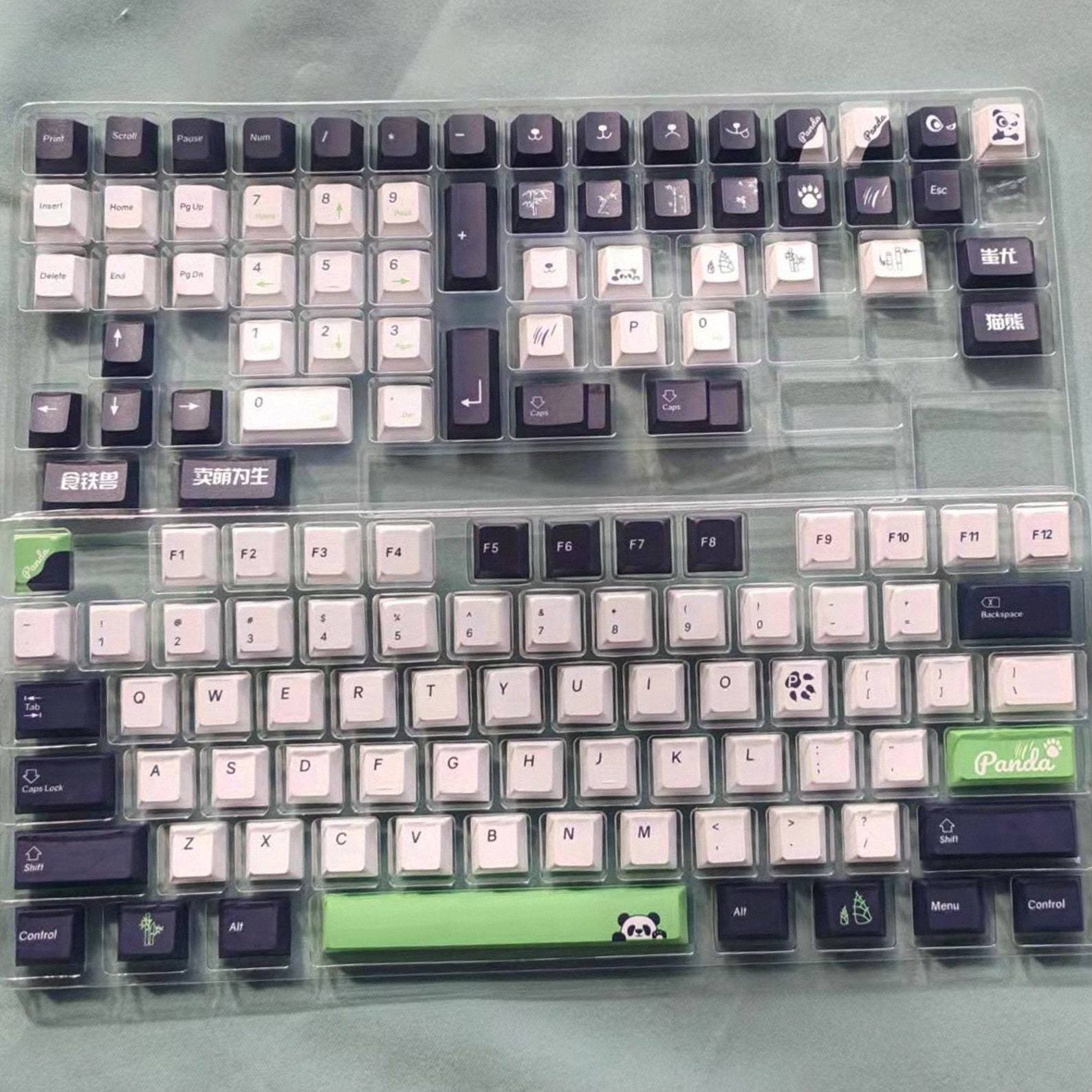 Cute Panda Keycap Set Cherry Profile PBT Personalized Keycaps - Etsy
