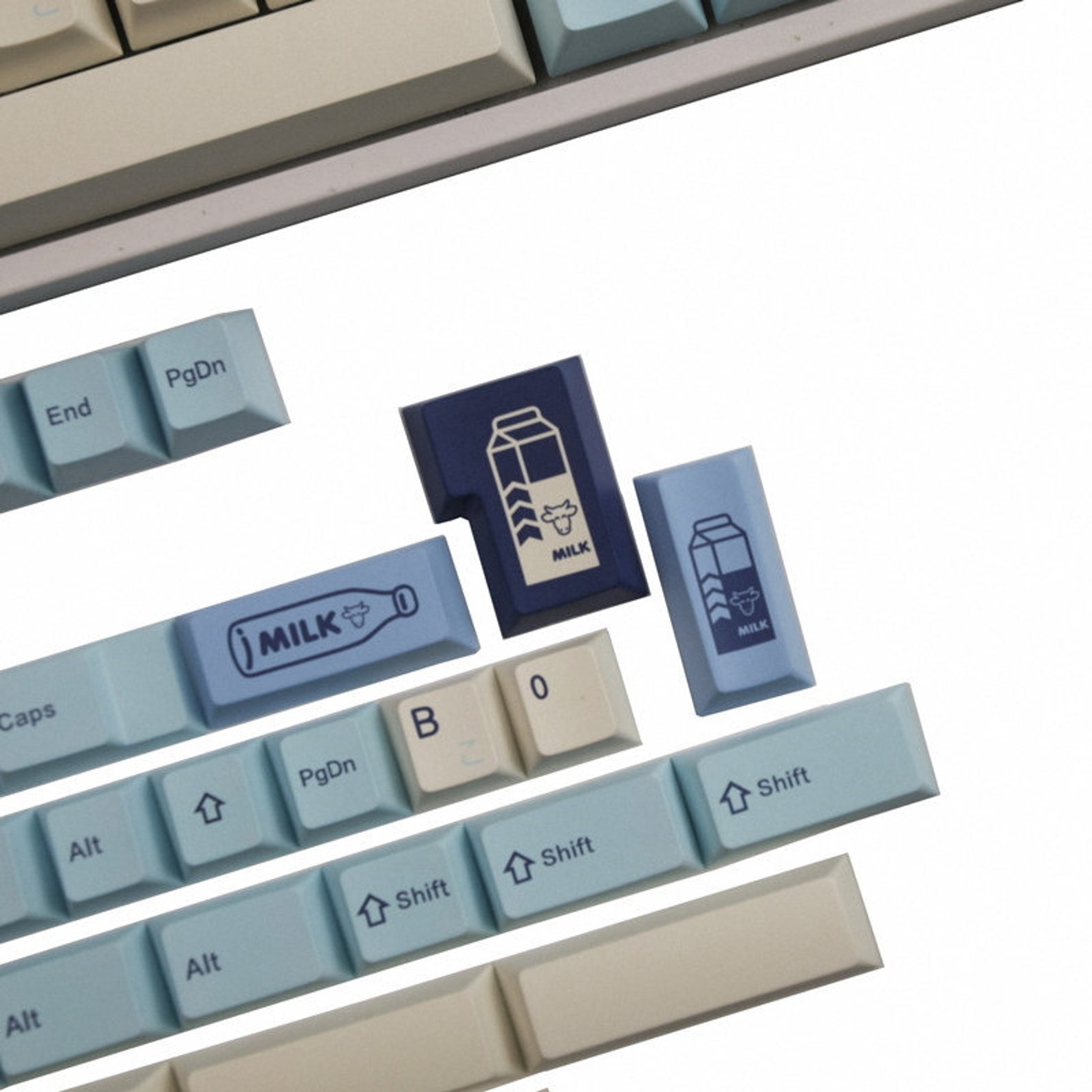 140 Keys Fruity Milk Keycap Sets Cherry Profile Keycaps - Etsy