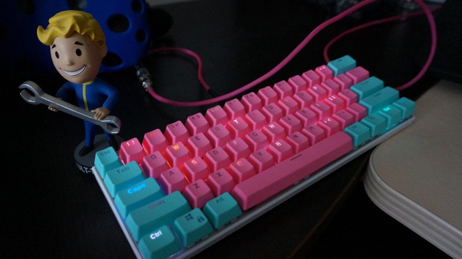 104/87/61 Keys PBT Keycaps Miami Double Color Backlight Keycap | Etsy