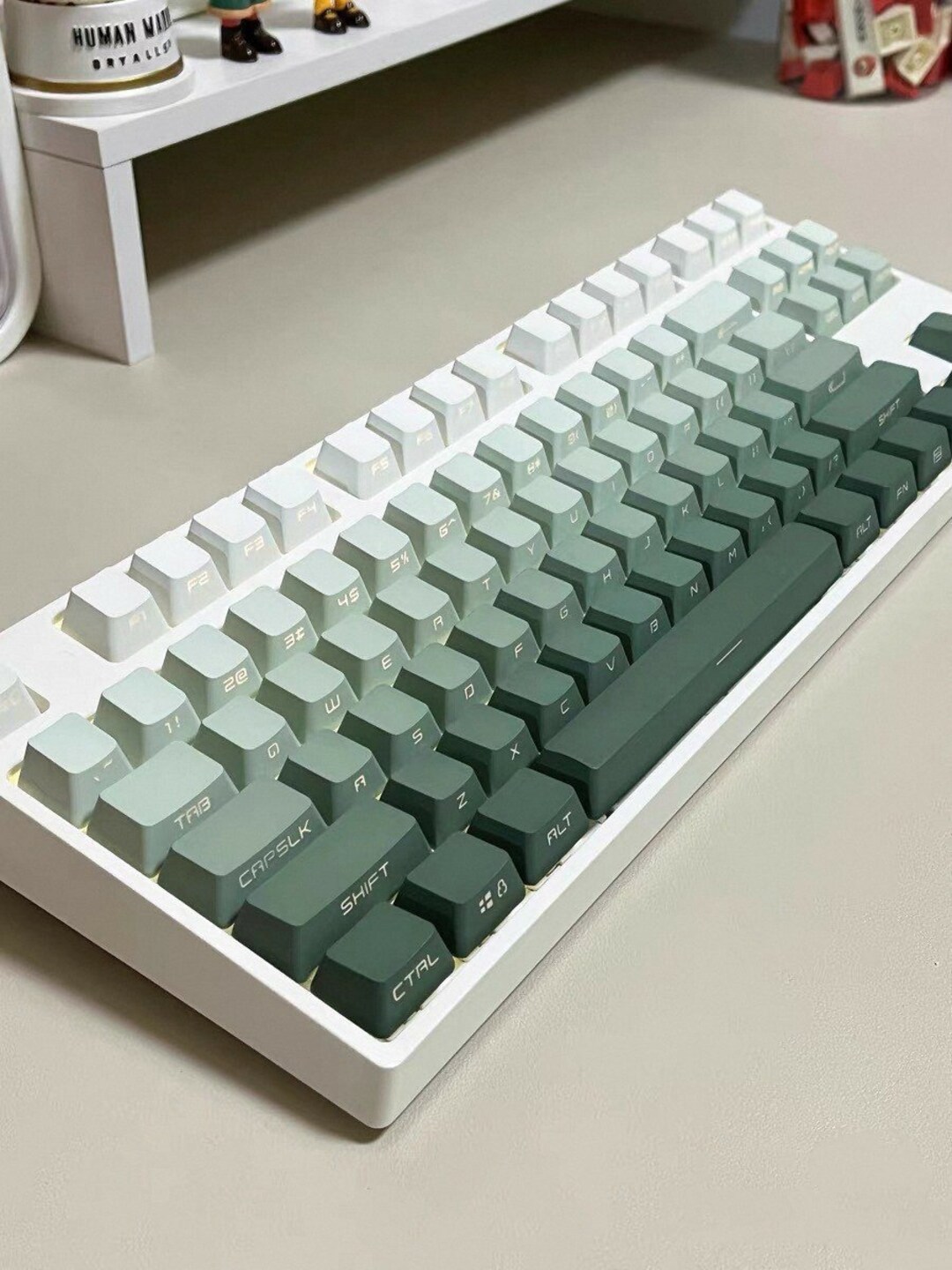 Gradient Green Keycap Set PBT OEM Keycap for Mechanical Gaming Keyboard ...