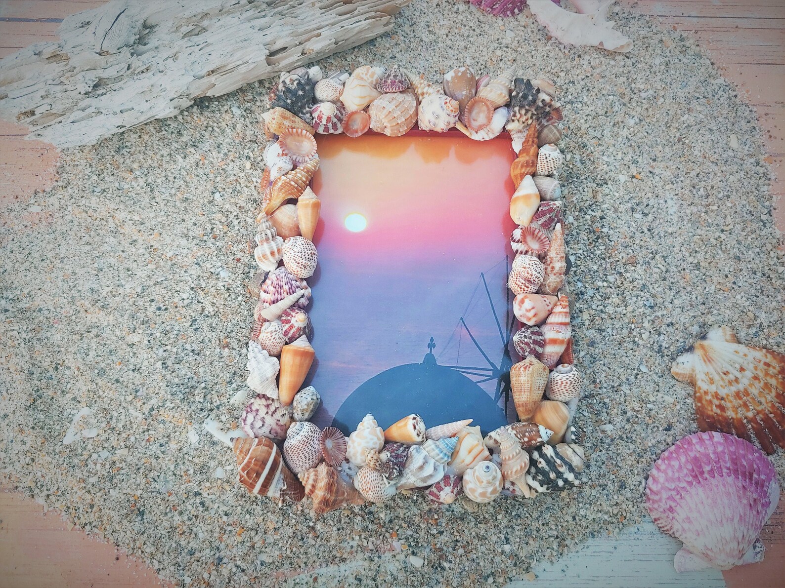 Seashell Frame Shell Picture Frame Seashell Picture Frame | Etsy