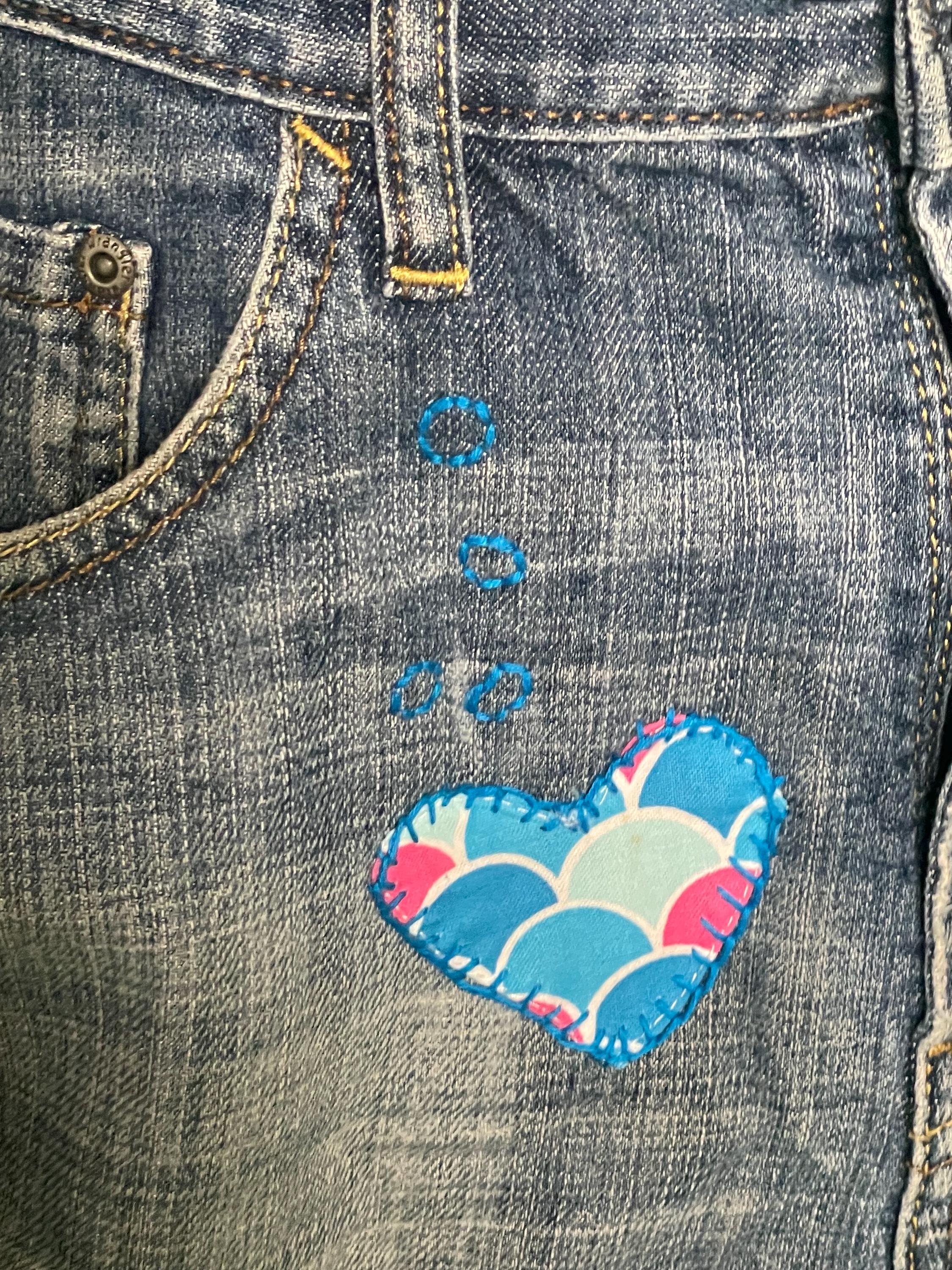 Upcycled Denim Shoulder Bag(scales Pattern) - Etsy