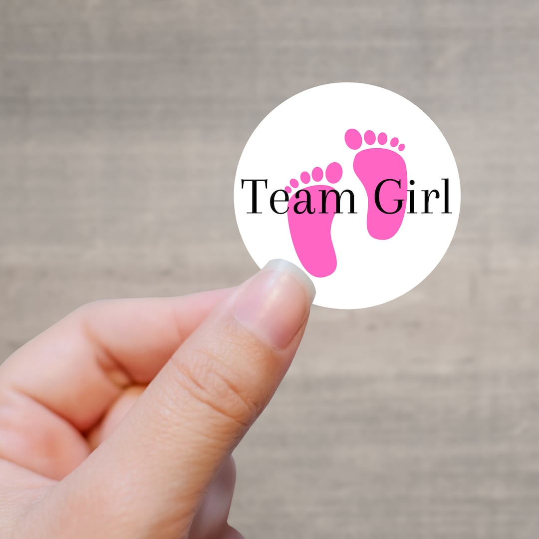 Team Boy Team Girl Gender Reveal Baby Stickers Gender Reveal - Etsy