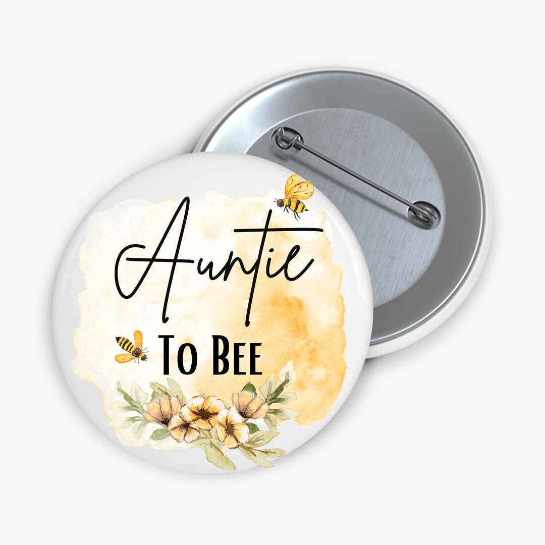 What Will it Bee Theme, Pinback Button, Bee Themed Baby Shower Party ...